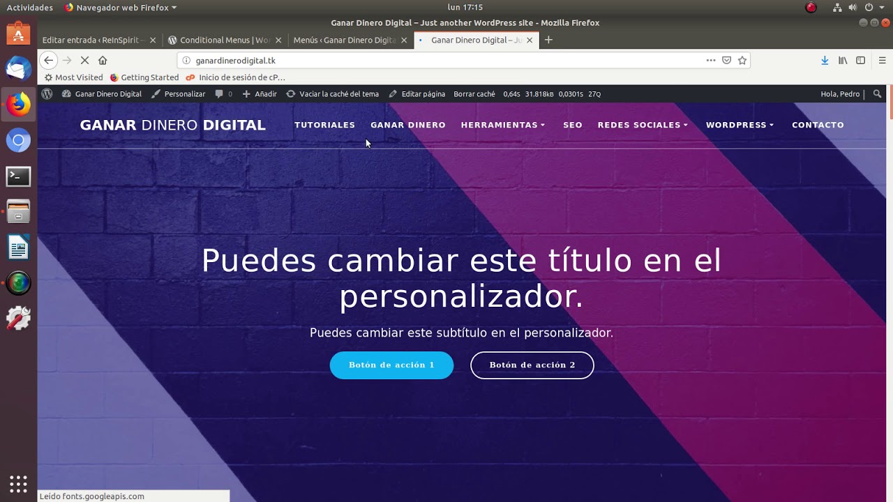 Como Poner un Menú Distinto Según la Página en WordPress - YouTube