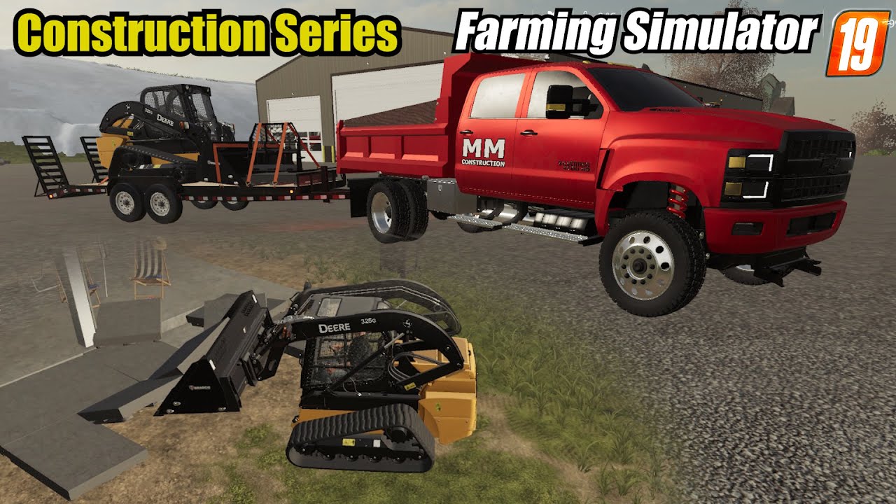 FS19 Removing Old Cement Patio | Installing New Brick | Construction ...