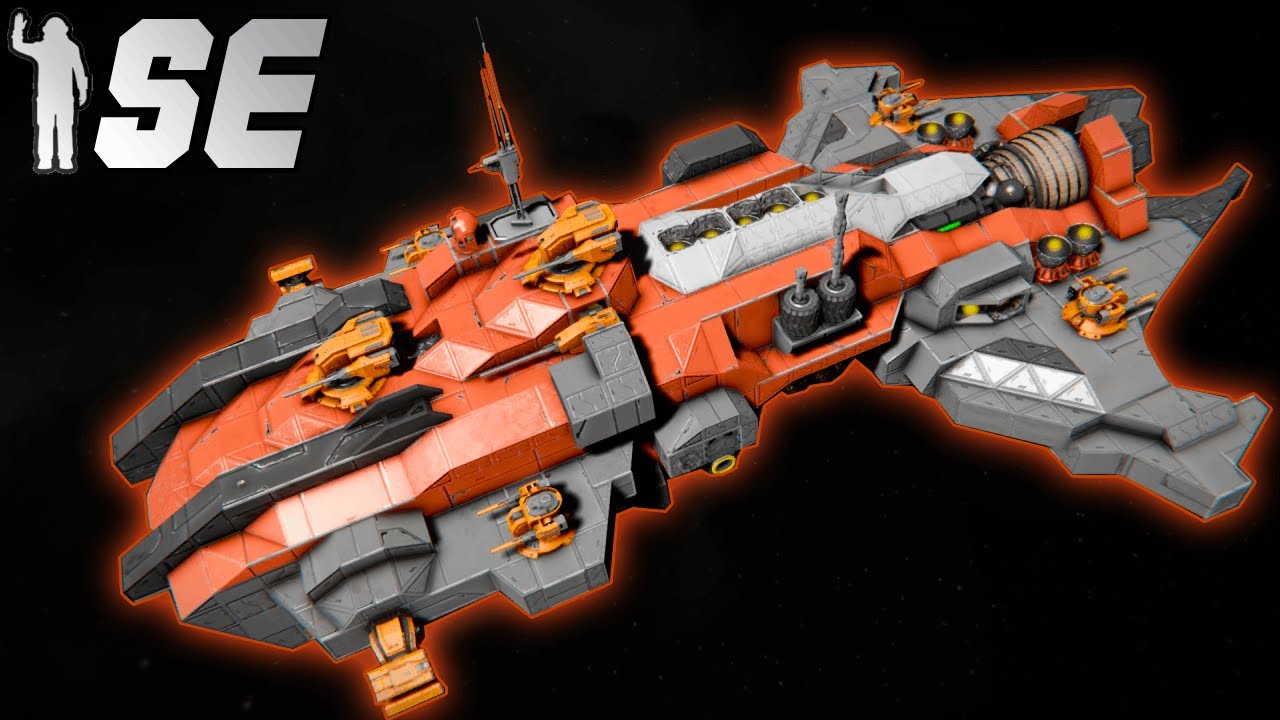 Short ship showcase - Space Engineers. Hegemony Corvette - YouTube