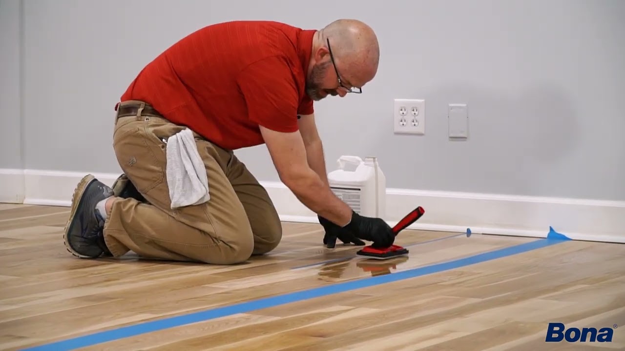 Bona Training: Waterborne Finishes - How to Start with a 1 Man Crew (T-Bar Dryline Method) - YouTube