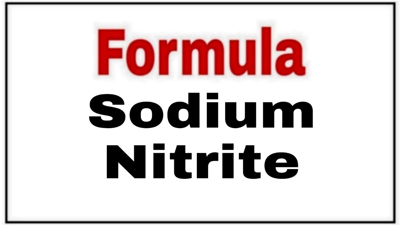 How to write chemical formula of Sodium Nitrite - YouTube