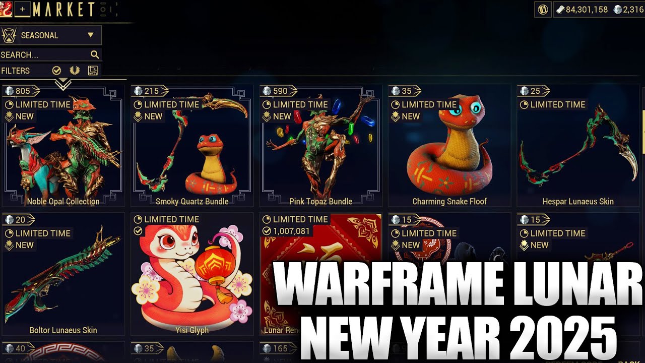 New Warframe Lunar New Year Skins And Alert In Game Now! - YouTube