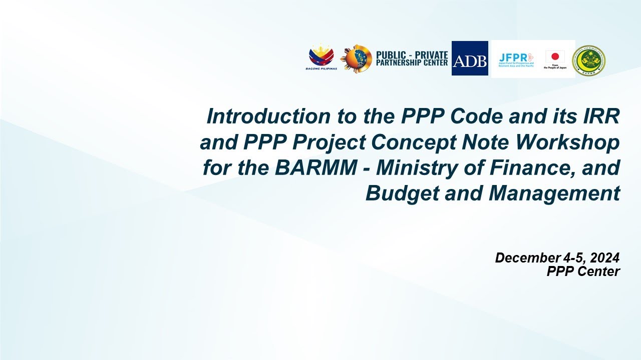 Introduction to the PPP Code of the Philippines and its IRR and PPP ...