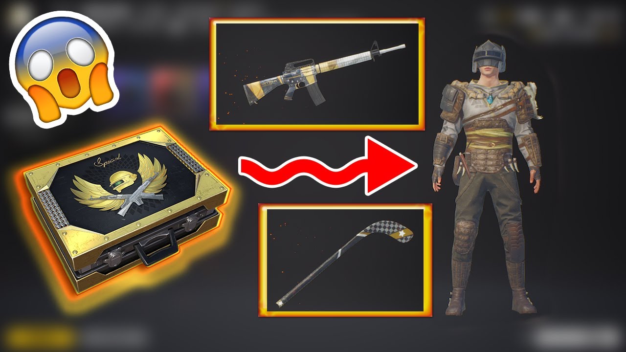 PUBG Lite PC Crate Opening | Galaxy M16A4, Cast Iron Helmet, Crowbar ...