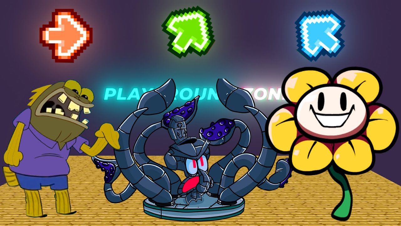 FNF Character Test | Gameplay VS Playground | Robo-Squidward | Fish ...