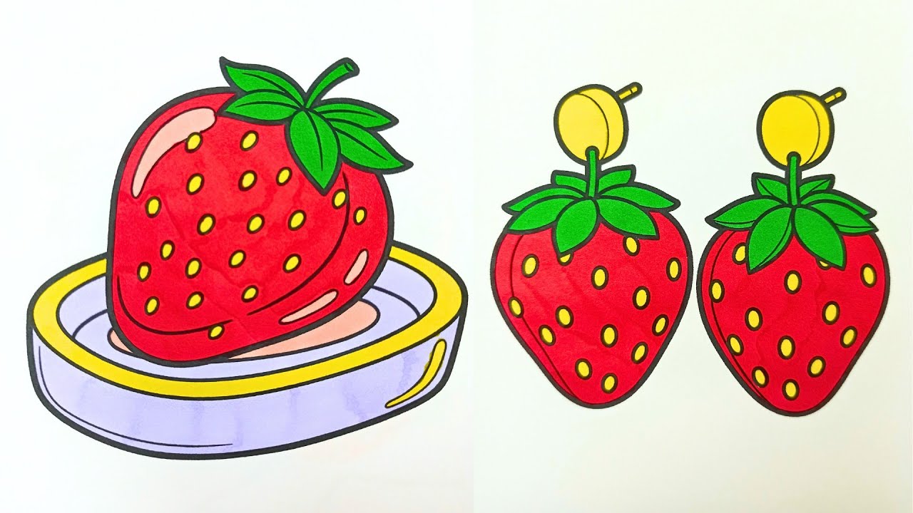 Relaxing marker sounds | Color with me: Strawberry dreams coloring book ...