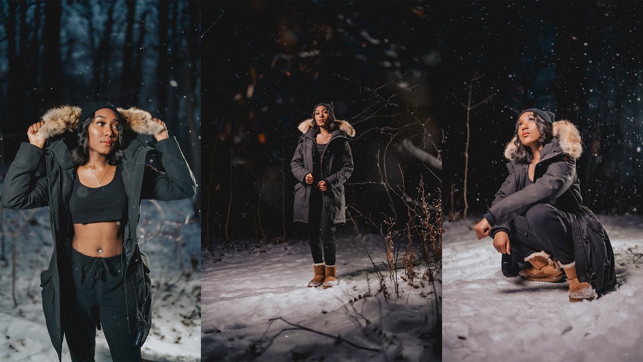 Snow Photoshoot Using 2 High Speed Sync Flashes | Behind The Scenes ...