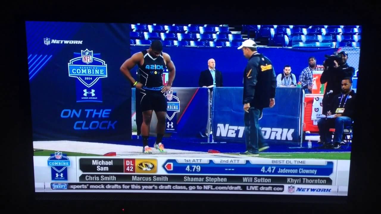 Michael Sam 40 Yard Dash NFL Combine 2014 - YouTube