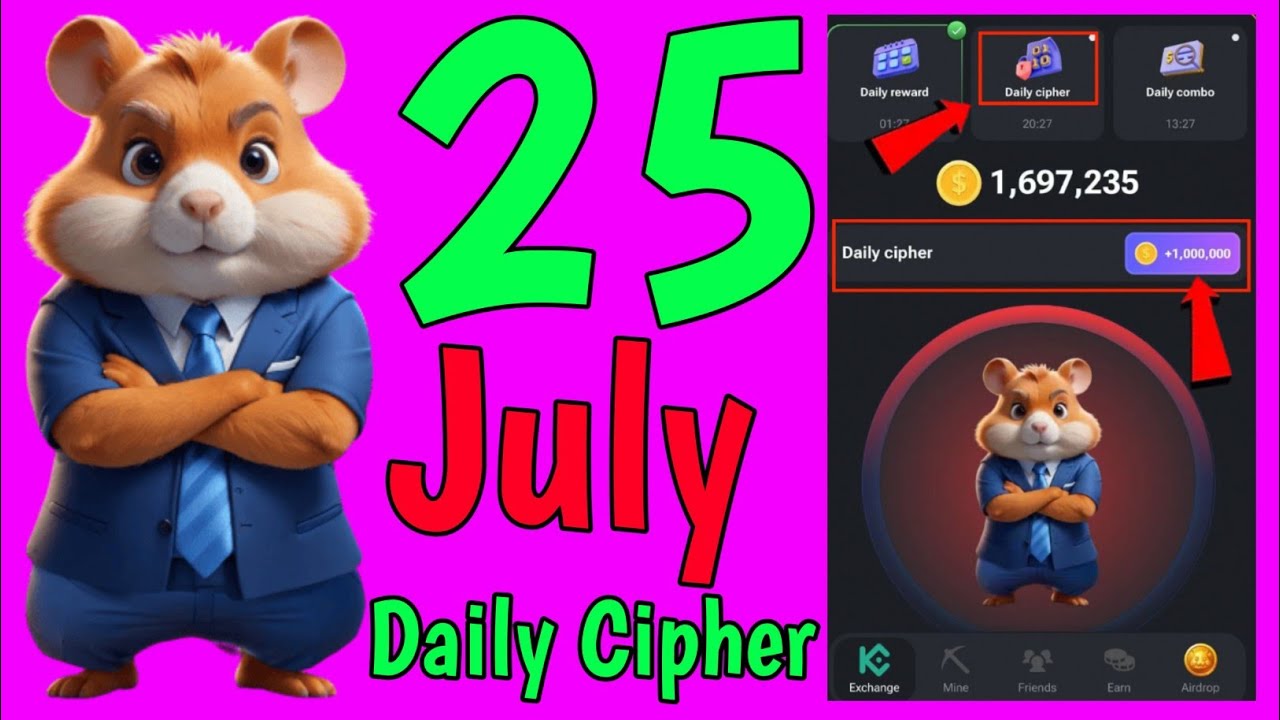 25 July Hamster Kombat Daily Cipher Codes | Daily Cipher Today # ...