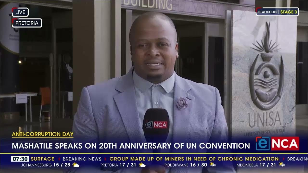 Paul Mashatile to deliver keynote address at 2023 International Anti-Corruption Day - YouTube