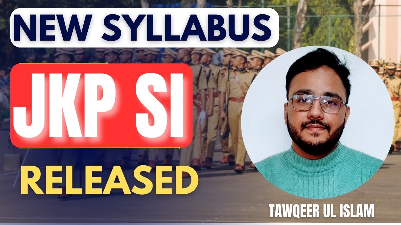 JKSSB JKP SI Sub Inspector NEW SYLLABUS RELEASED - YouTube