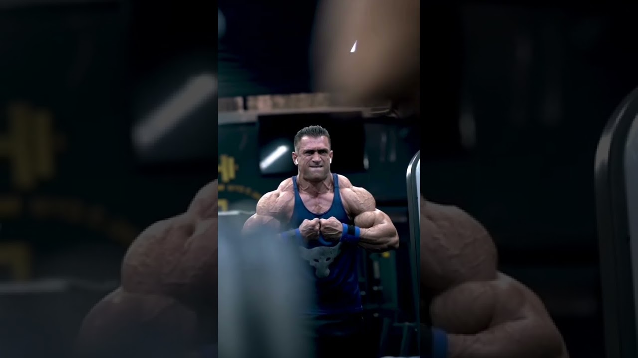 Mehdi Arzeshmand flexing in the gym - YouTube