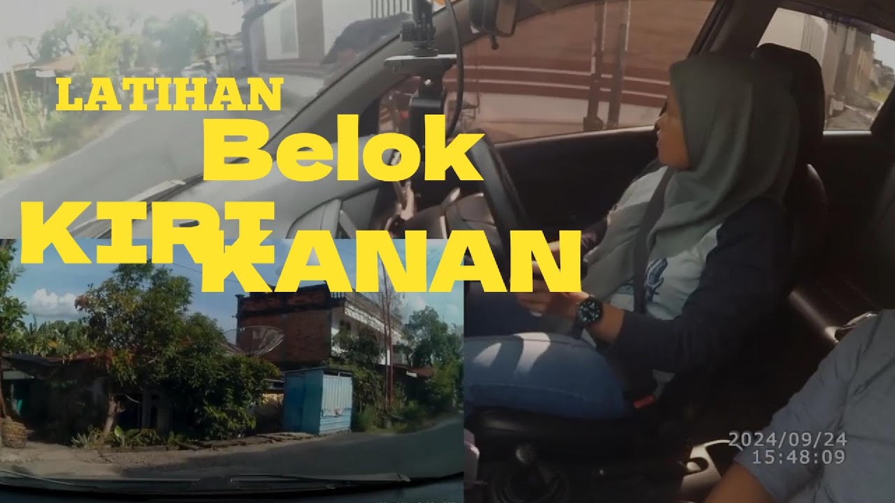 LATIHAN BELOKAN DAN CONTOH PUTARAN SETIR MOBIL | BELAJAR MENGEMUDI ...
