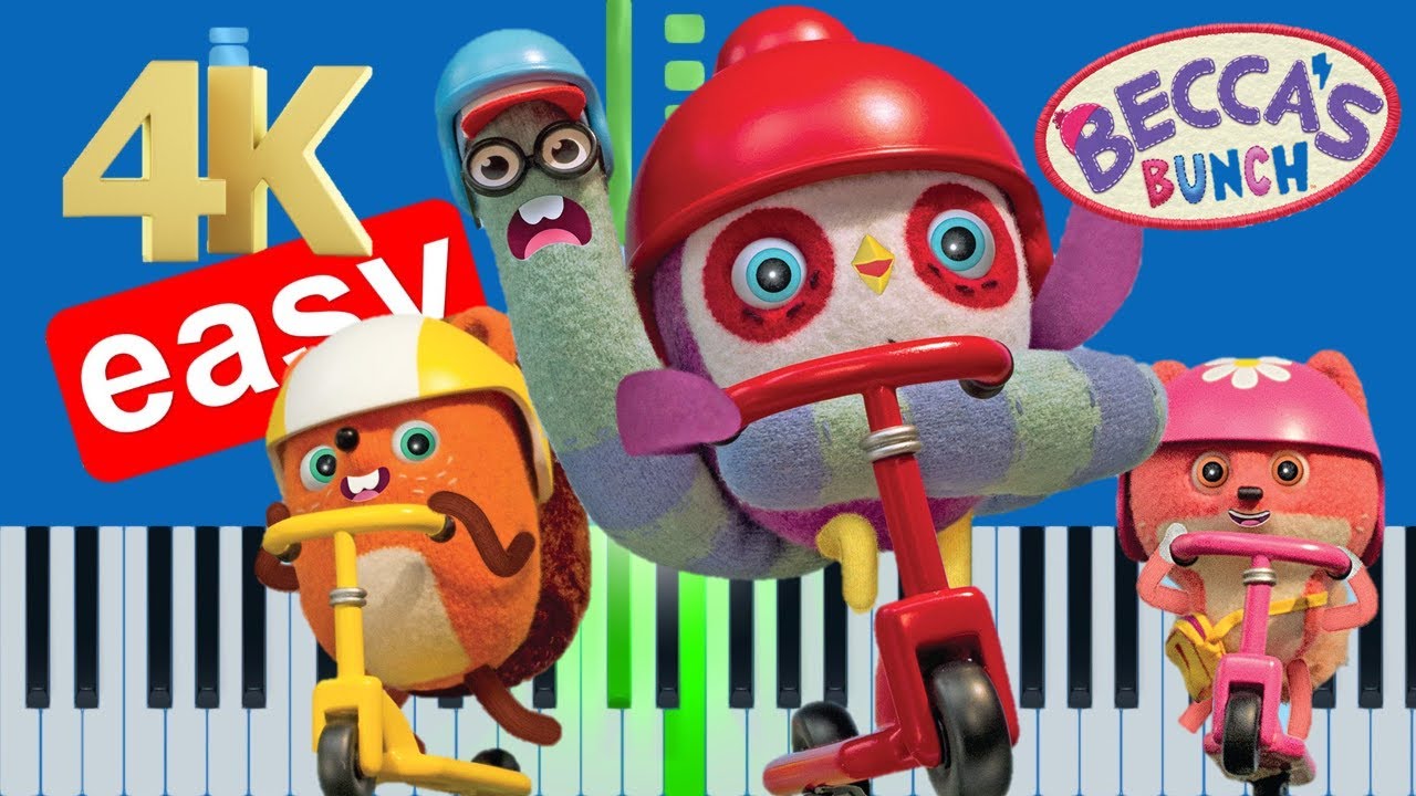 Becca's Bunch Theme Song (Slow Easy Medium) Piano Tutorial 4K - YouTube