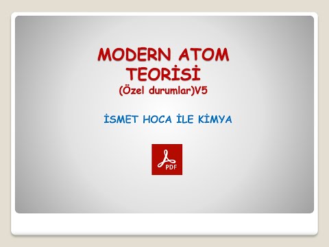 Modern atom teorisi V5 AYT - 11. sınıf özel durumlar, izoelektronik, uyarılma