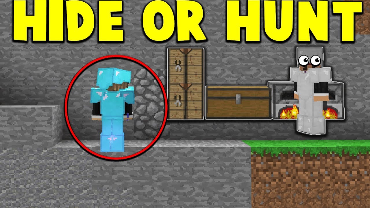 PEOPLE ARE NEAR MY SECRET BASE! - HIDE OR HUNT #1 - YouTube