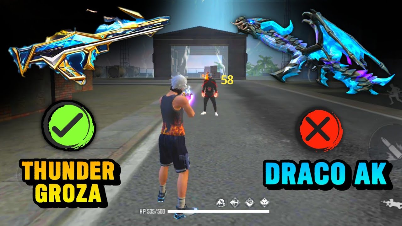 NEW GROZA SKIN IS MORE POWERFUL THAN DRACO AK - GARENA FREE FIRE - YouTube