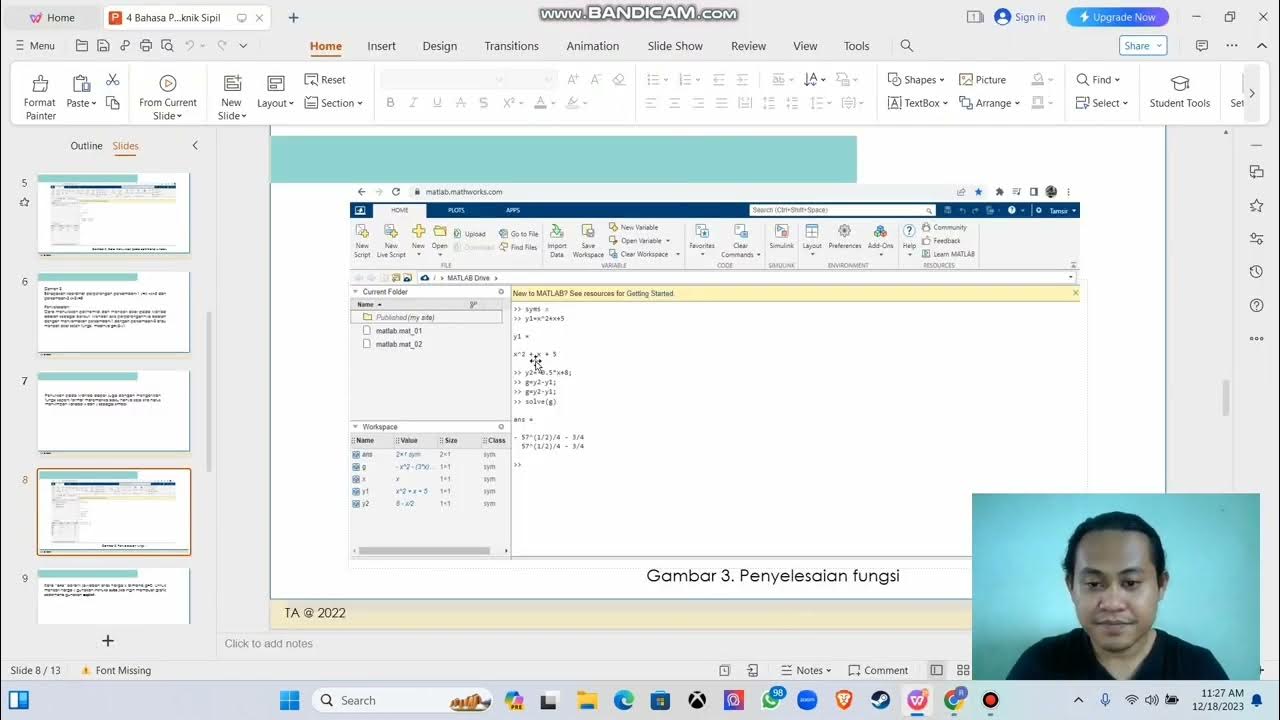 Membuat Grafik menggunakan Command Ezplot | Bahasa Pemrograman | UBD | #tekniksipil - YouTube