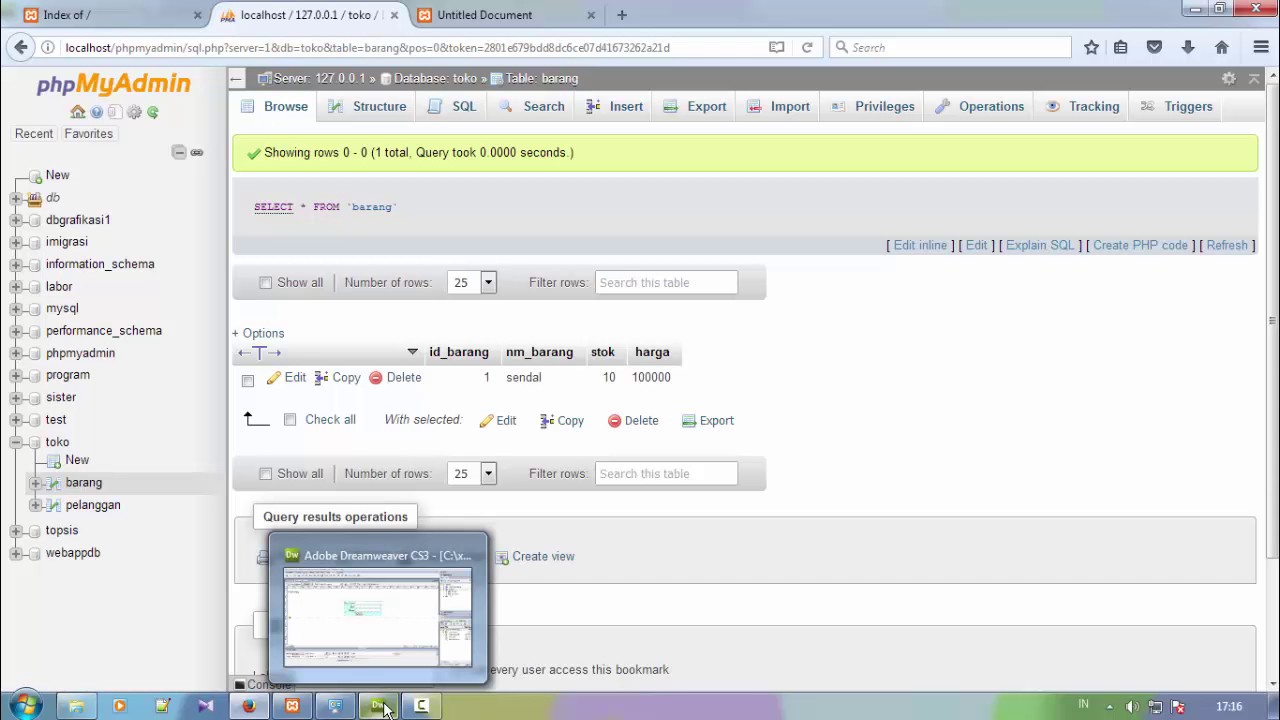 1 Insert Update Delete Tutorial Php Dreamweaver Cs3 Youtube