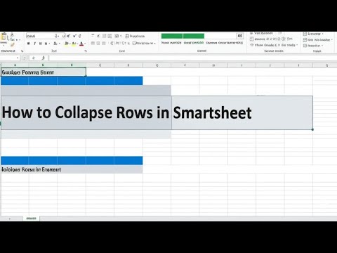 How to Collapse Rows in Smartsheet Expand Collapse Rows in Smartsheet - YouTube