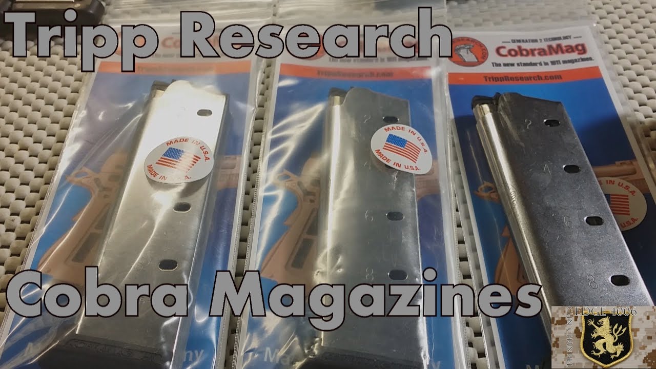 Tripp Research 1911 Cobra Magazines Review - YouTube