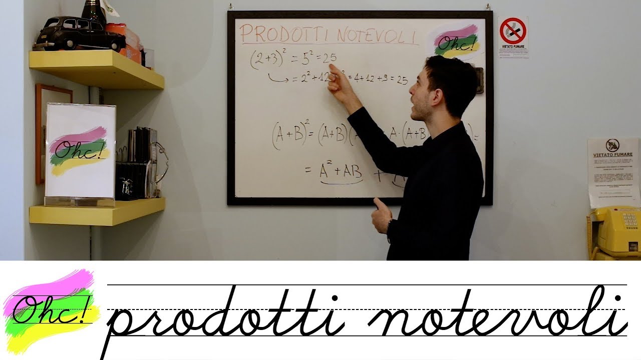 Matematica - LEZ.15 - Prodotti Notevoli, Parte I - YouTube