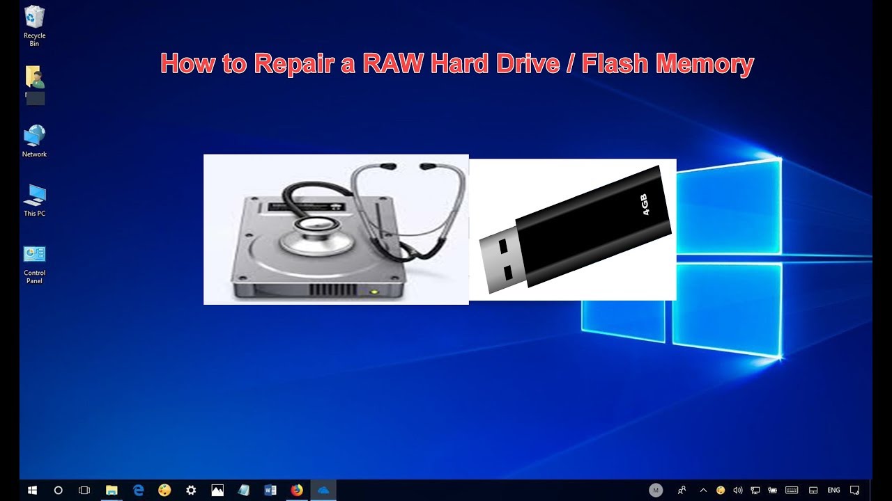 How to repair a RAW Hard drive disk and flash Drive - YouTube