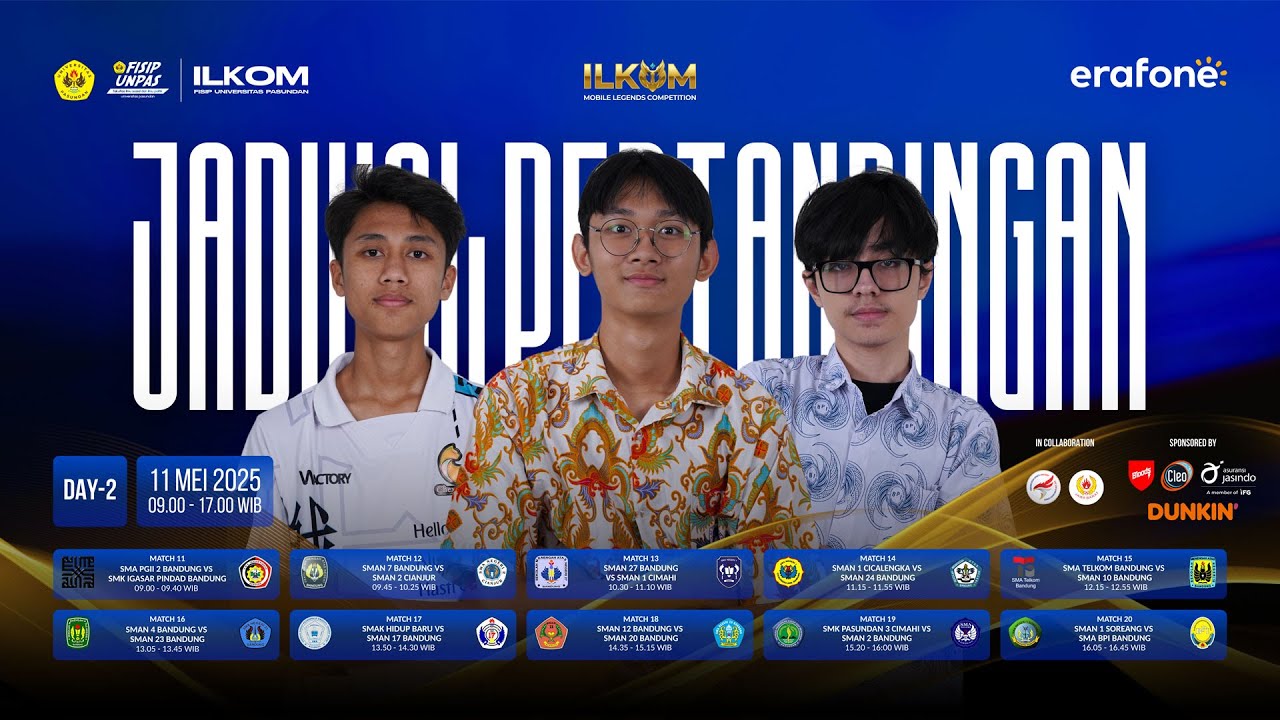 ILKOM UNPAS MOBILE LEGENDS COMPETITION - DAY 2 - YouTube