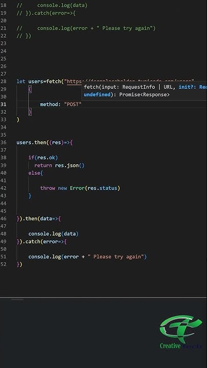 fetch api in javascript shorts - YouTube
