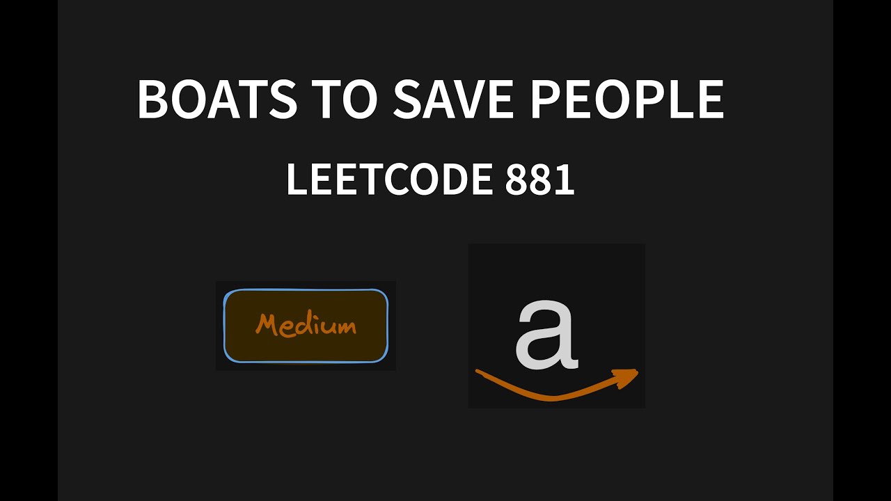 Boats to save people - Leetcode 881 - Java - YouTube