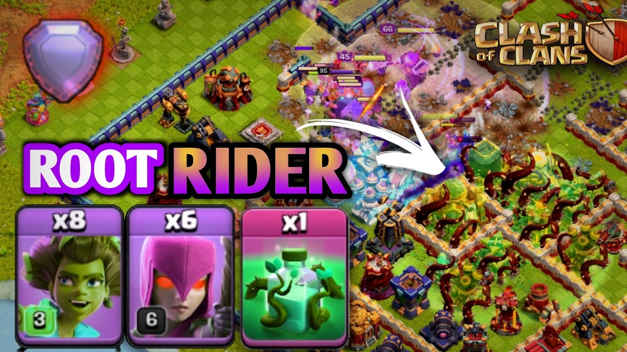 Best RR Strategy 🔴LEGEND LEAGUE 🔴 Rootrider With Overgrowth Spell 🔴 ...