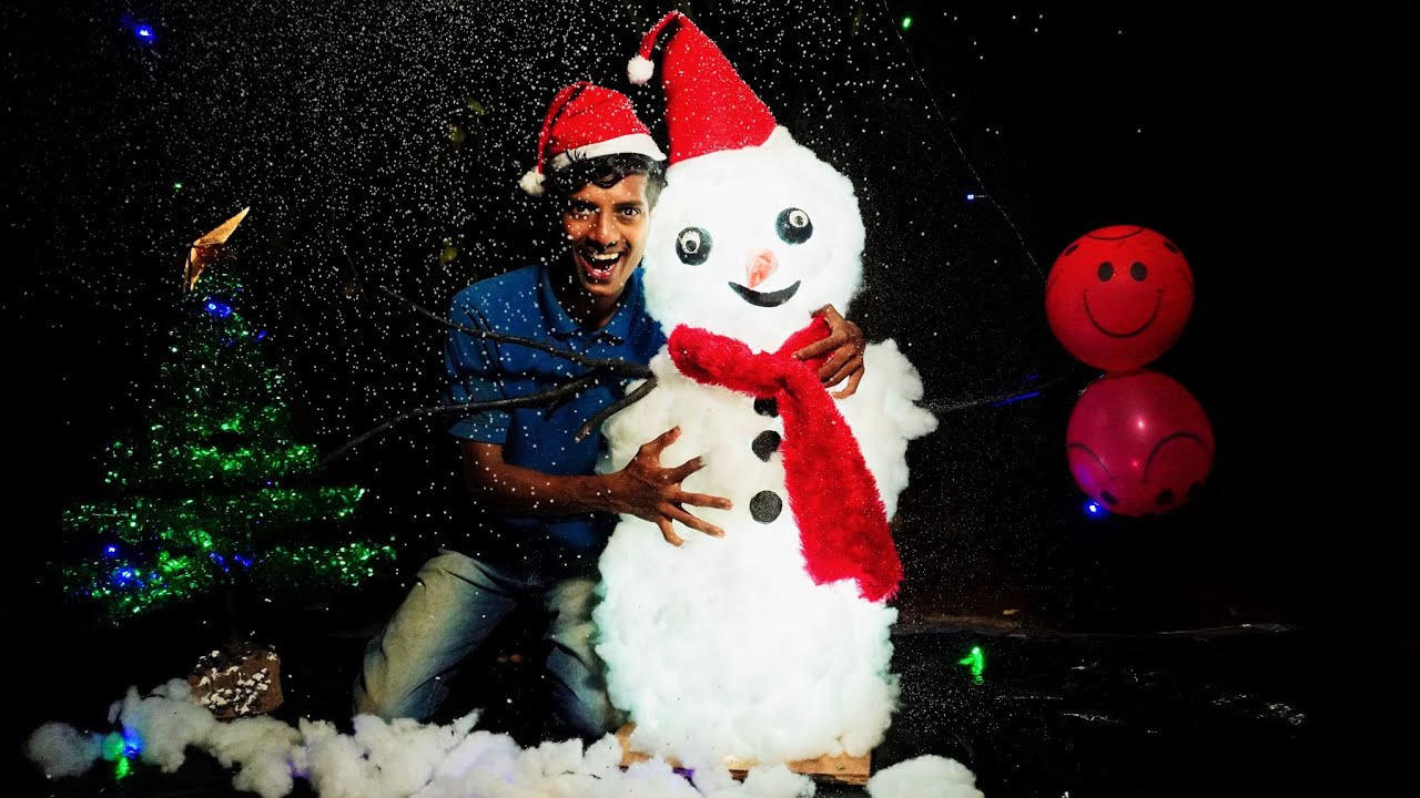 Glowing snow | Amazing snow man making | DIY - YouTube