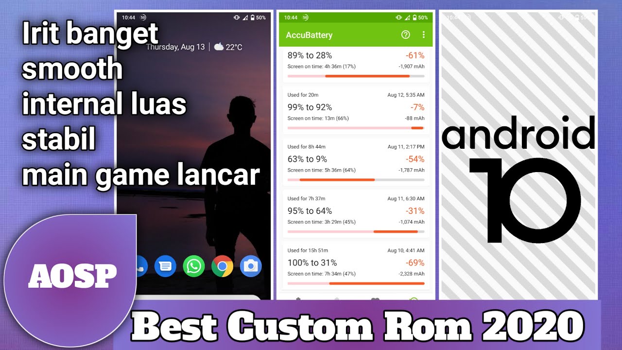 Best Custom Rom 2020 | Custom Rom Terbaik 2020 | AOSP | Android 10 ...