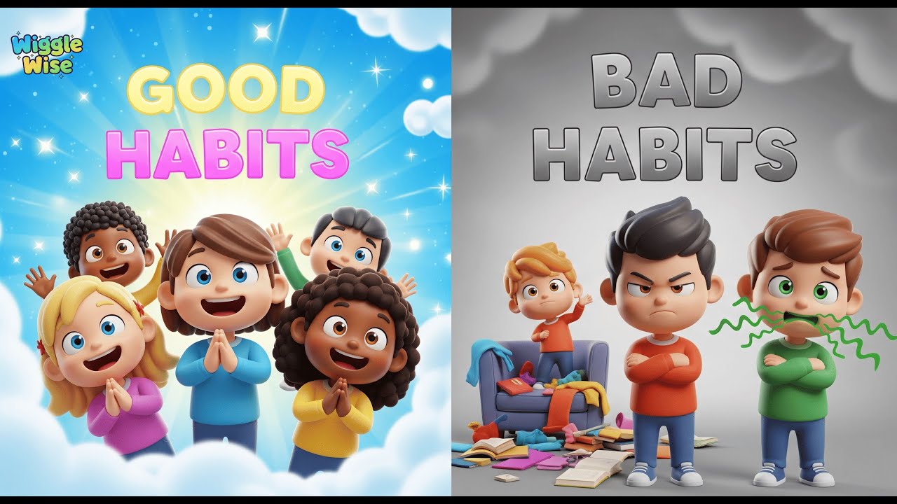 Good Habits vs Bad Habits for Kids | Fun Learning Video on Hygiene ...