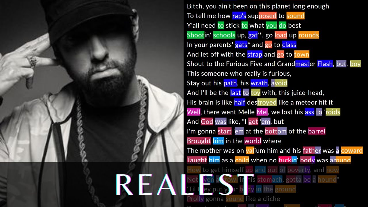 Eminem's verse on Realest | Rhymes Highlighted - YouTube