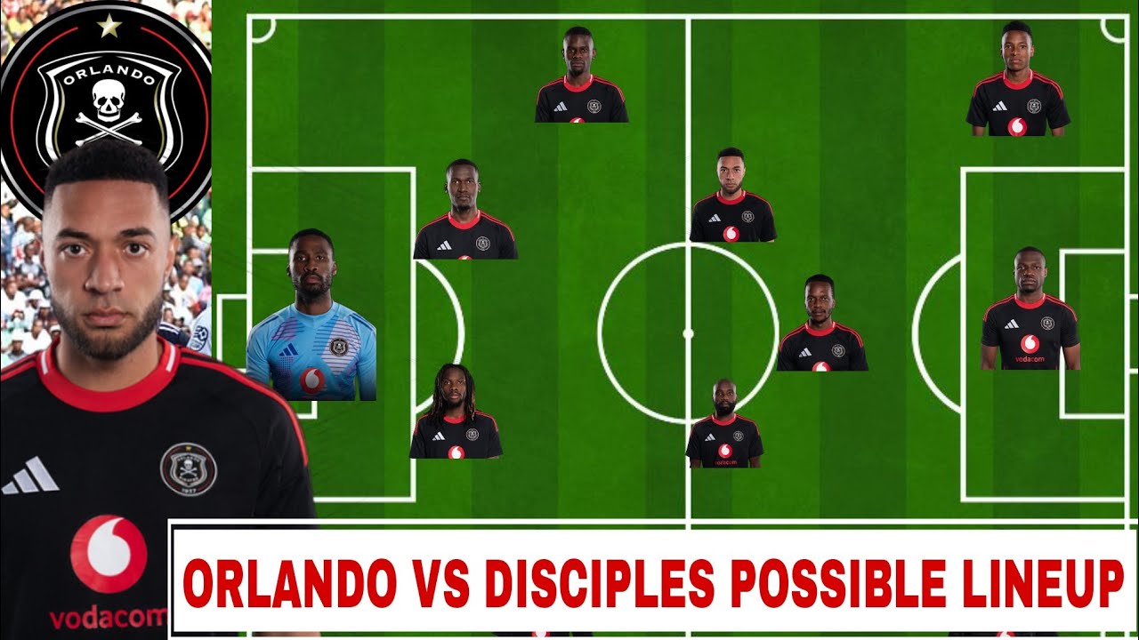 BREAKING NEWS!!! Orlando Pirates Potential Starting Lineup vs Disciples ...
