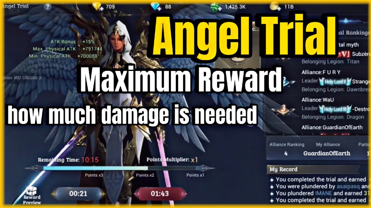 Mu Origin 3 Angel Trial Maximum Reward Alliance Points - How Much ...