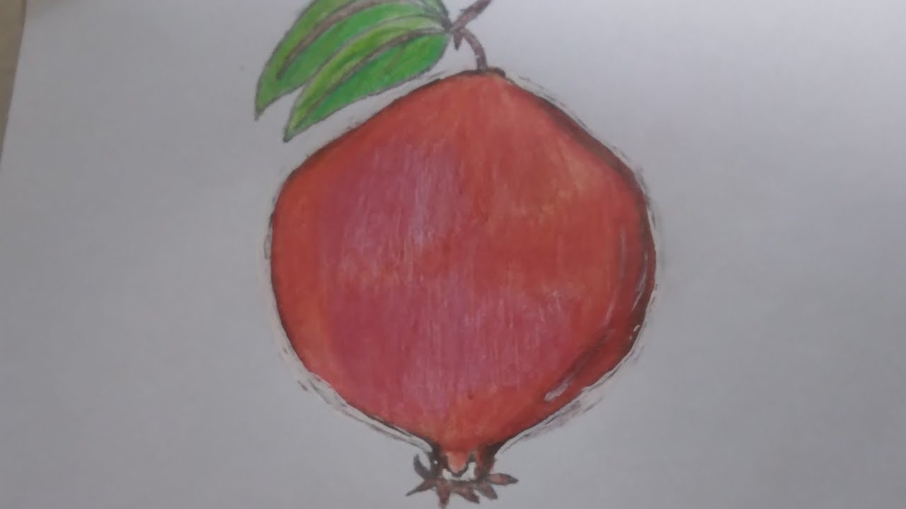 How to draw a pomegranate step by step (very easy)#drawing# art#colour ...