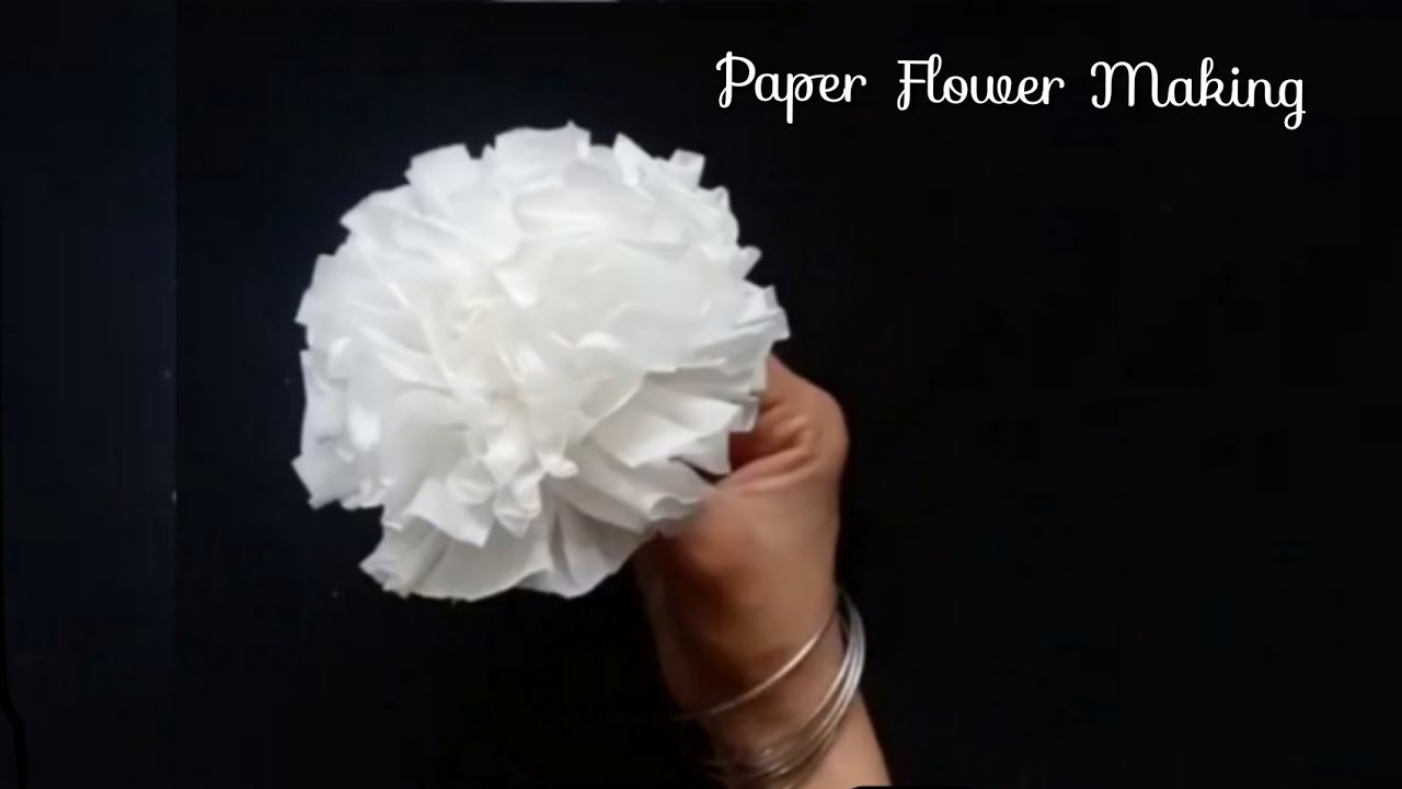 How To Make Easy Tissue Paper Flower | DIY Paper Craft Tutorial | # ...