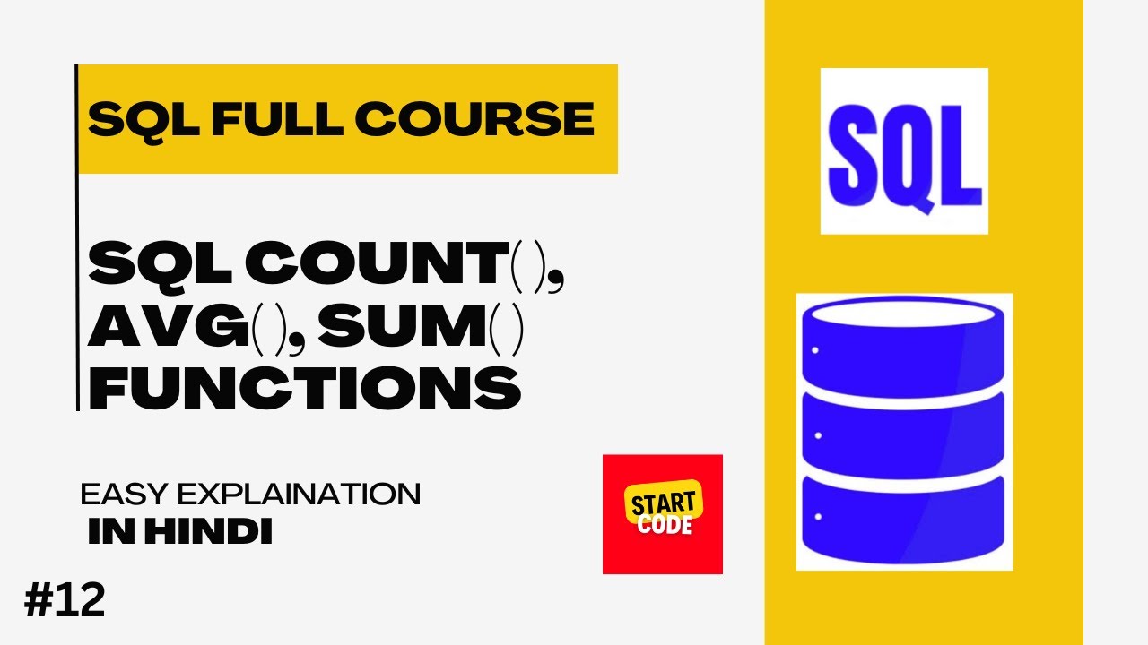 SQL Count Avg Sum Functions PART 12 Tutorial For Beginners sql-count-avg-sum-functions-part-12-tutorial-for-beginners