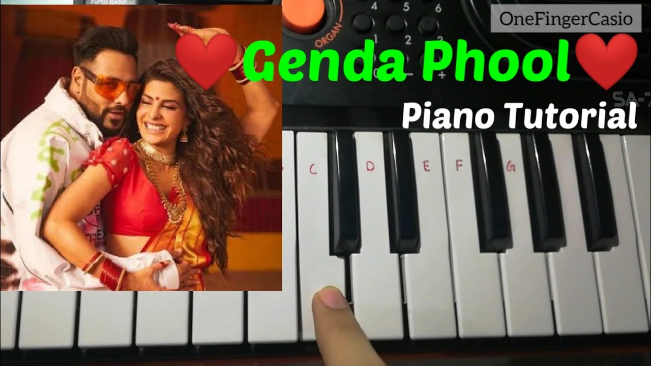 Genda Phool - Easy Piano Tutorial | BADSHAH | OneFingerCasio - YouTube