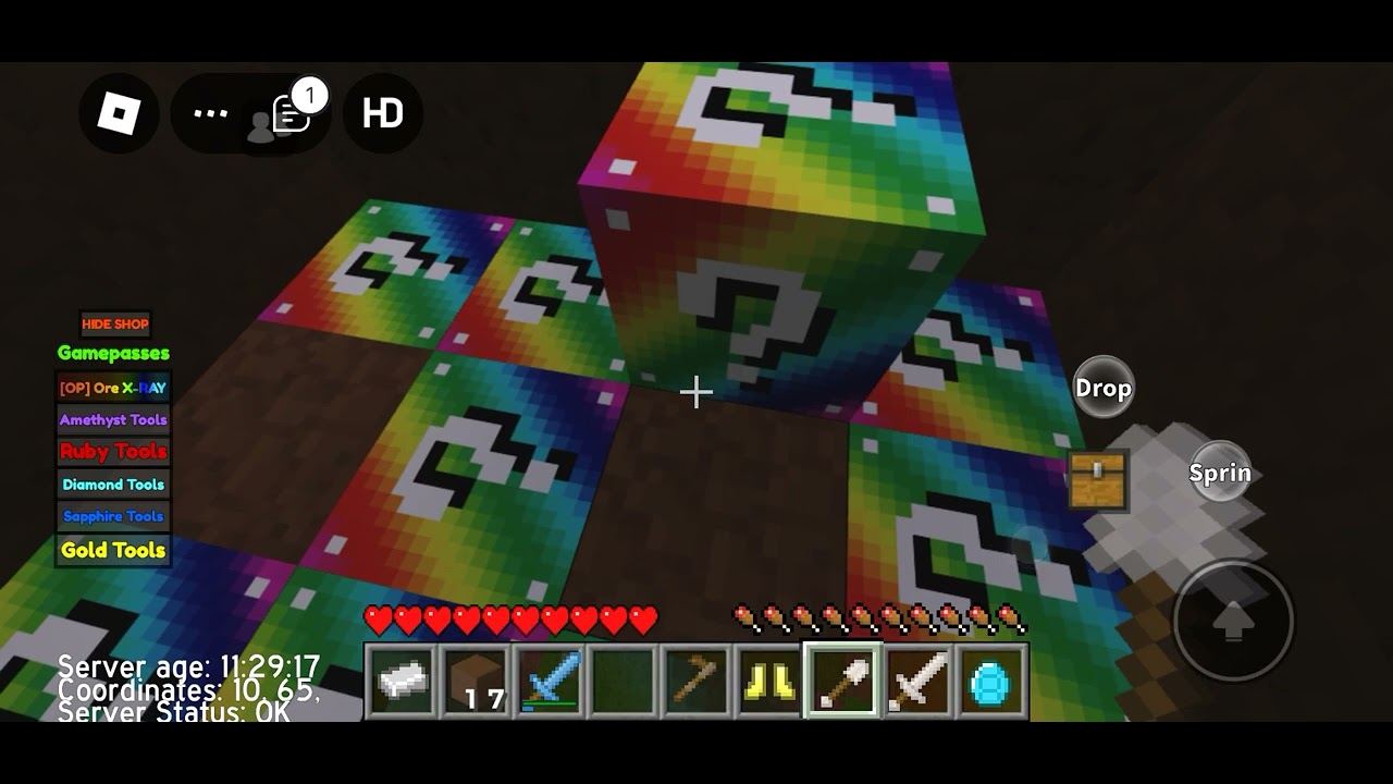 ⛏️ ModdedCraft🌈 ( RAINBOW LUCKY BLOCKS) ROBLOX GAME - YouTube