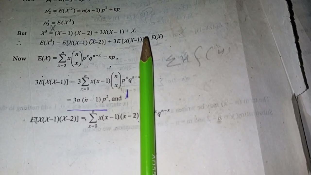 lecture no 9 part no 1 statistical theory chapter no 8 topic: properties of binomial ...