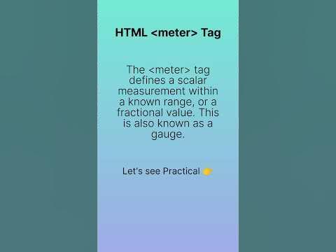 HTML meter tag 🔥/ CS Coding Hub #shorts #html - YouTube