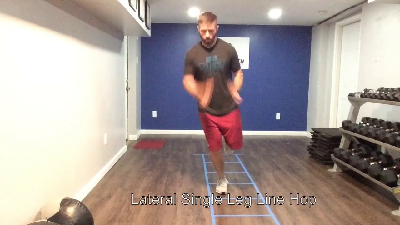 Lateral Single Leg Line Hop - YouTube