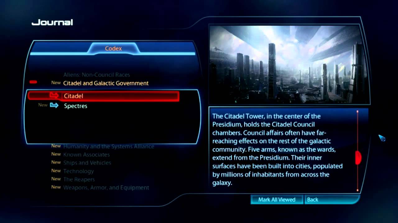 Mass Effect 3 Primary Codex Entries - YouTube