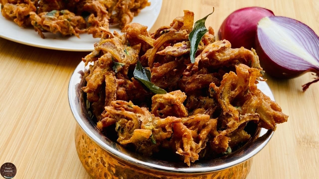 Tea kadai onion pakoda | Crispy Onion Pakoda | Easy tea time snack ...