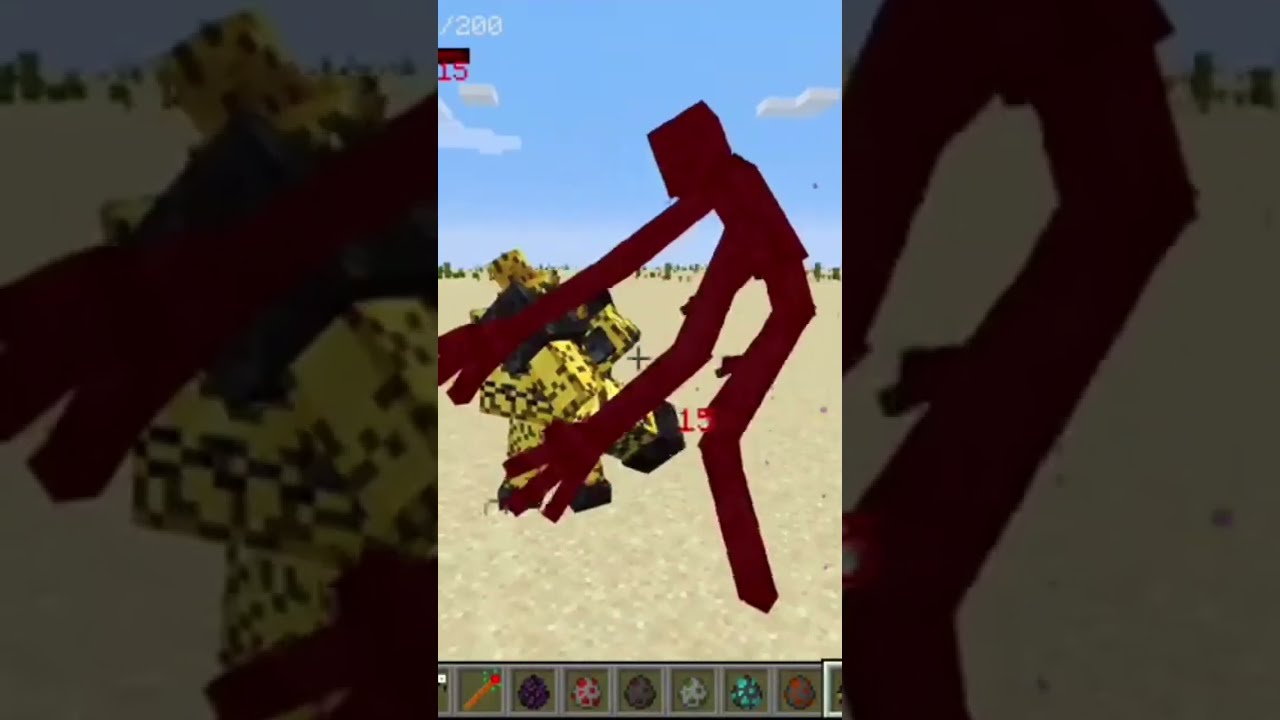 EPIC Mutant Enderman Vs Golden Golem #minecraft #shorts # ...
