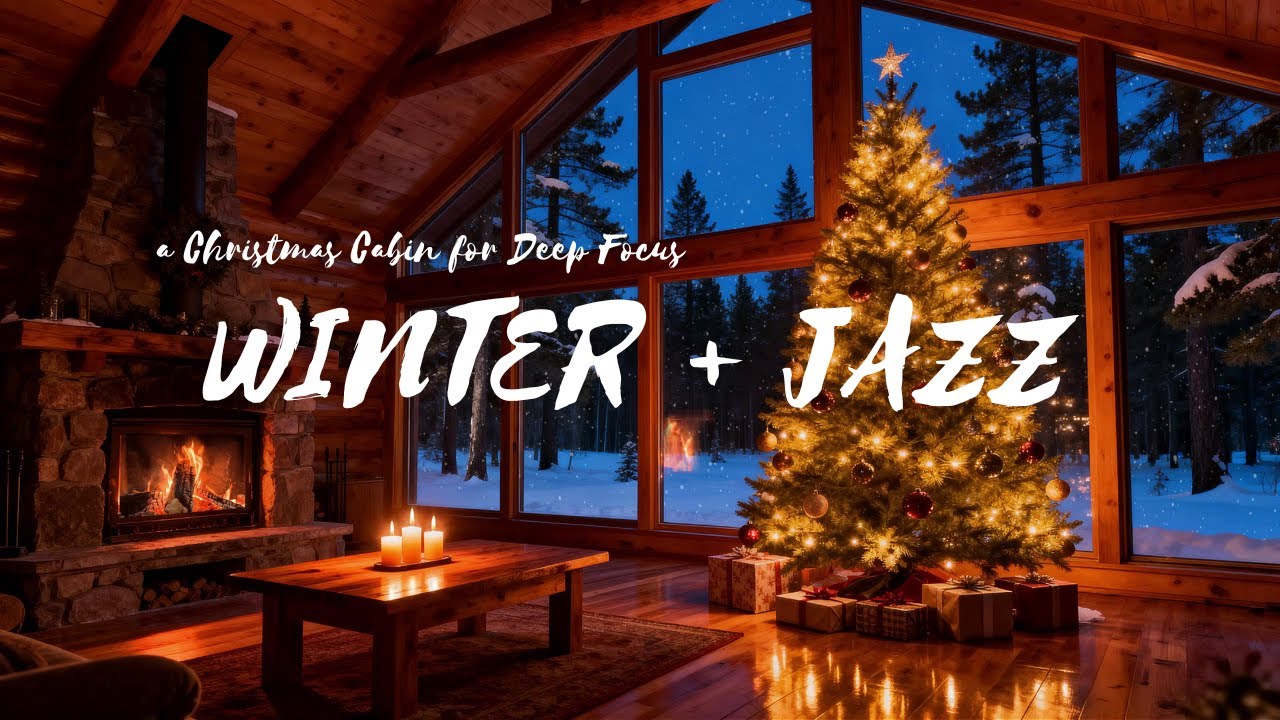 Silent Holiday Glow – Smooth Jazz for Work & Study in a Christmas Cabin ...