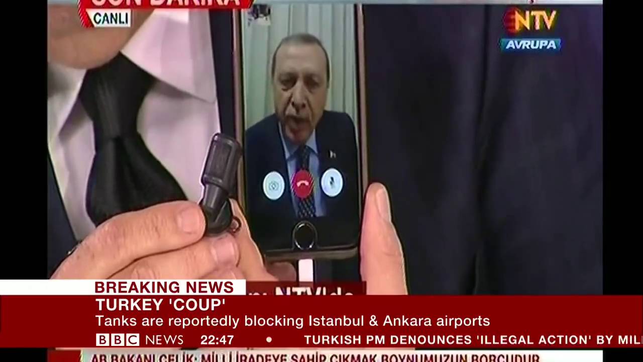 Breaking: Erdogan addresses speech through Facetime after attempted ...